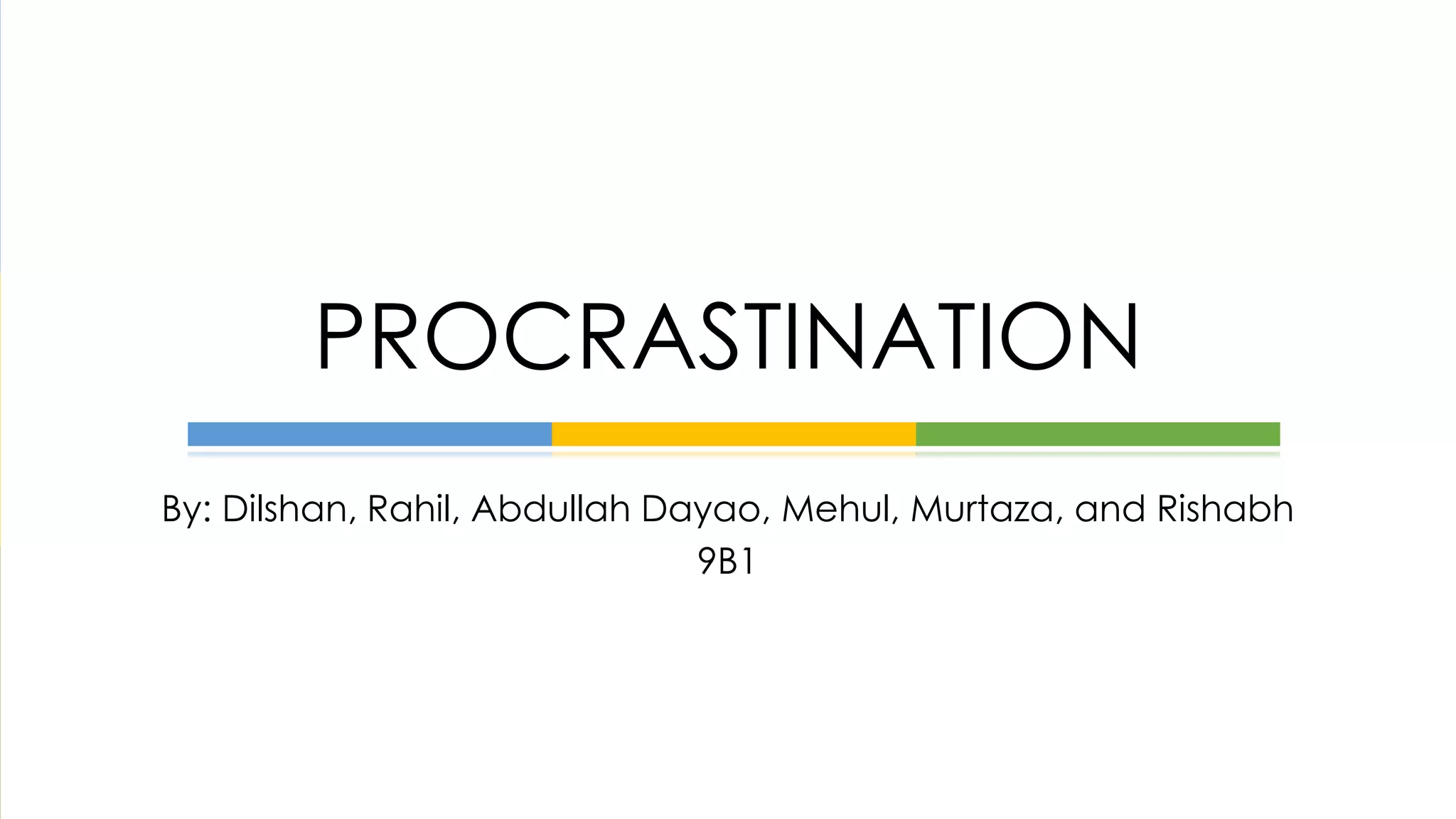 Procrastination | PPTX