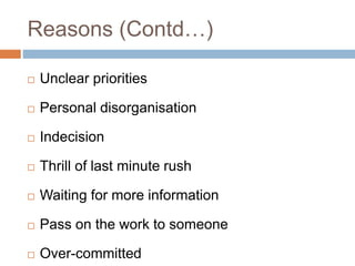 Procrastination | PPTX