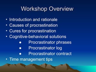 procrastination, Overcoming the thief of time.ppt