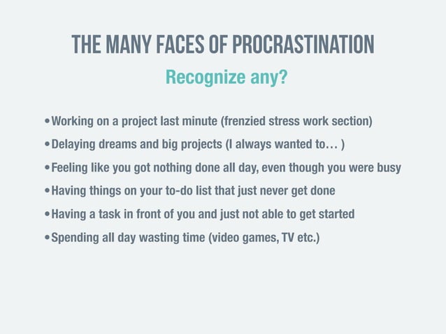 What causes procrastination and how to fix it | PDF