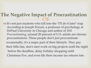 Procrastination | PPTX