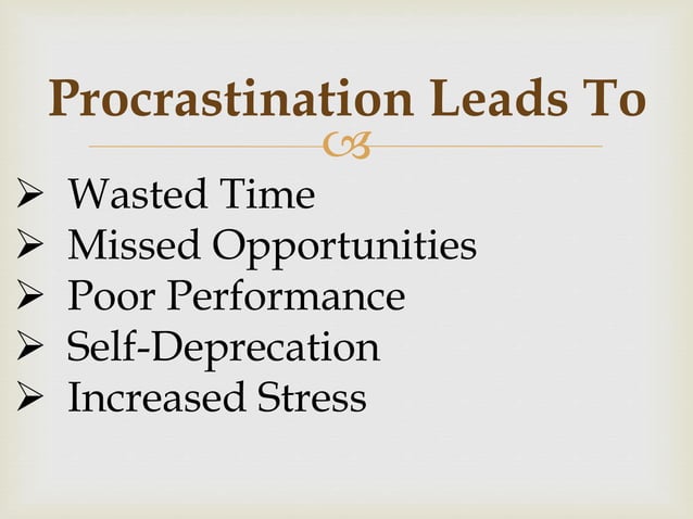 Procrastination | PPTX