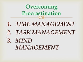Procrastination | PPTX
