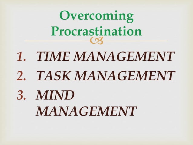 Procrastination | PPTX