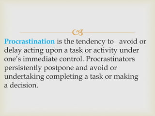 Procrastination | PPTX