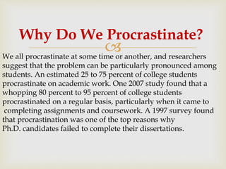 Procrastination | PPTX