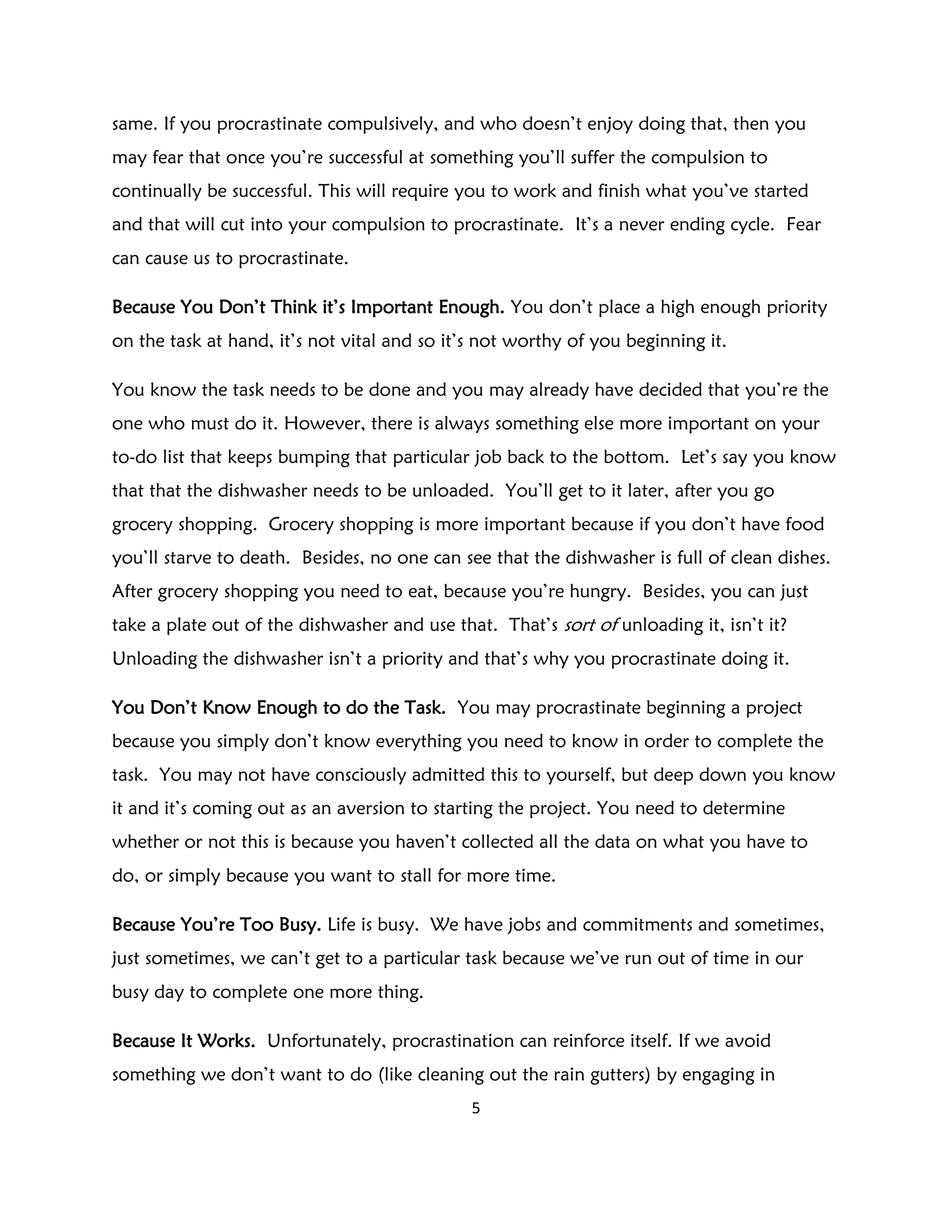 Procrastination Paradigms | PDF