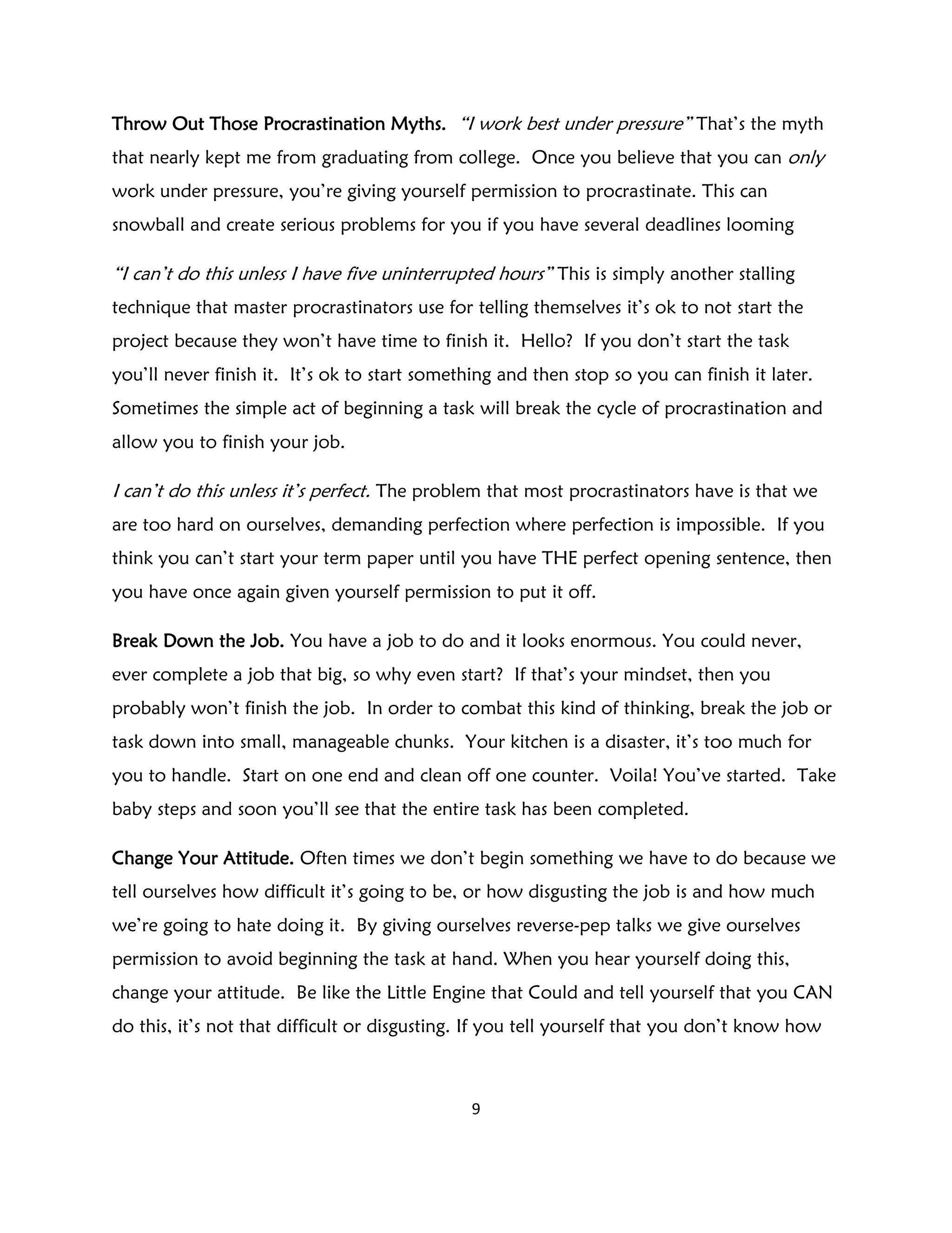 Procrastination Paradigms | PDF