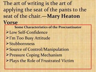 Procrastination presentation | PPT