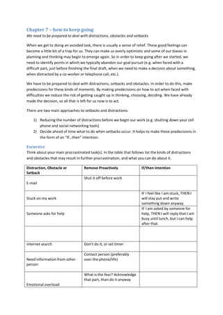 Procrastination workbook | DOCX