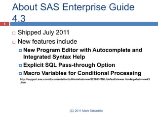 Proc SQL in SAS Enterprise Guide 4.3 | PPT