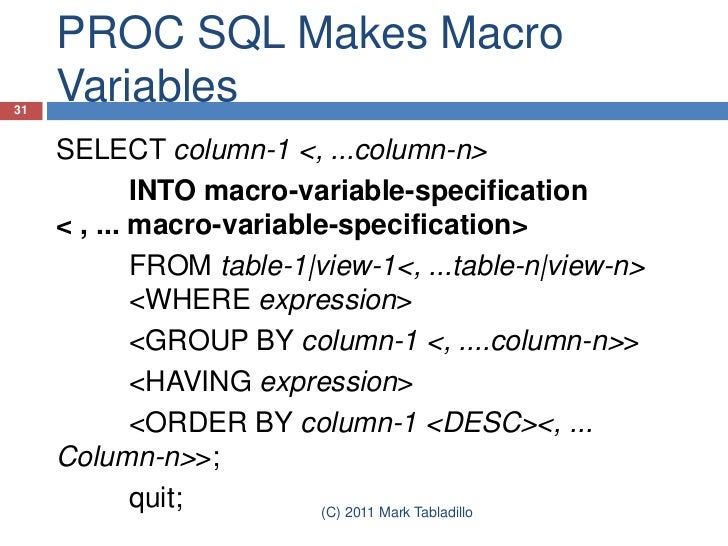 Proc Sql In Sas Enterprise Guide 43