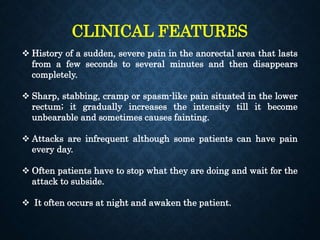 Proctalgia fugax: Anal Pain | PPTX