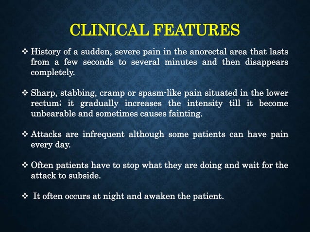 Proctalgia fugax: Anal Pain | PPTX