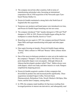 Procter and Gamble Marketing Management | DOCX