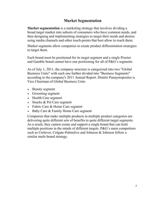 Procter and Gamble Marketing Management | DOCX