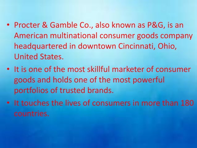Procter & gamble | PPTX