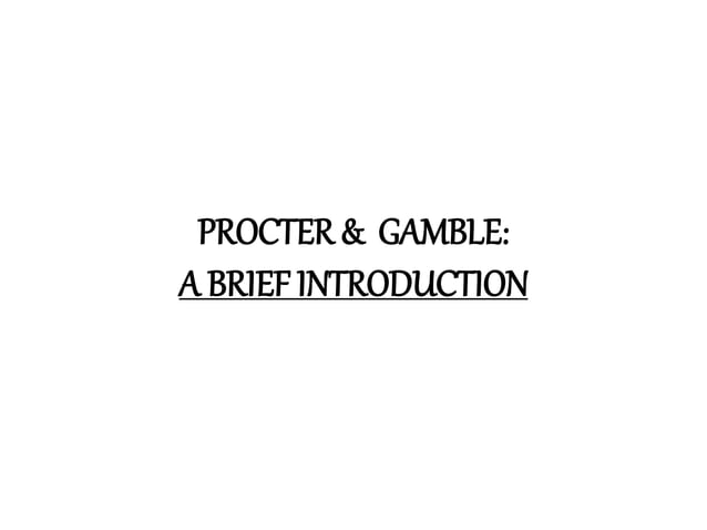 Procter & Gamble | PPT