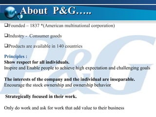 Procter & gamble marketing strategy | PPT