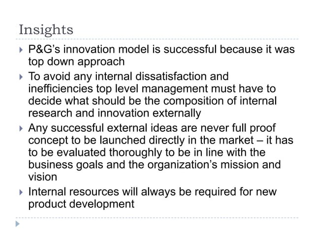 Proctor and gamble inside innovation | PPTX