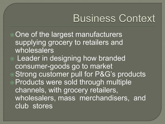 Proctor and gamble process reengineering it perspective | PPTX | Retail ...