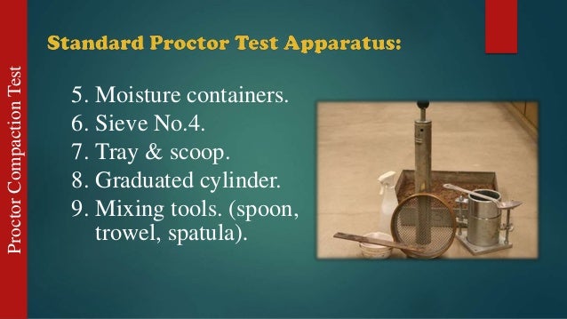 Proctor compaction test