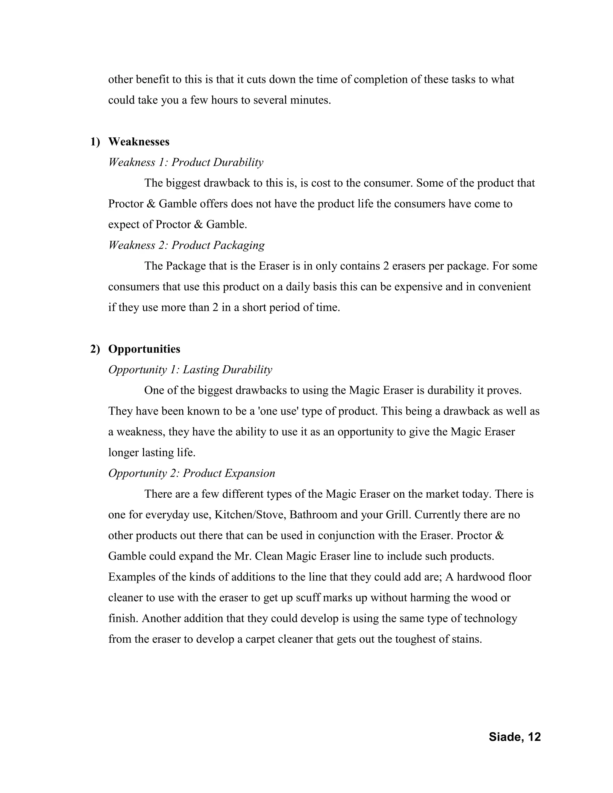 Proctor & Gamble Mr. Clean Magic Eraser | PDF