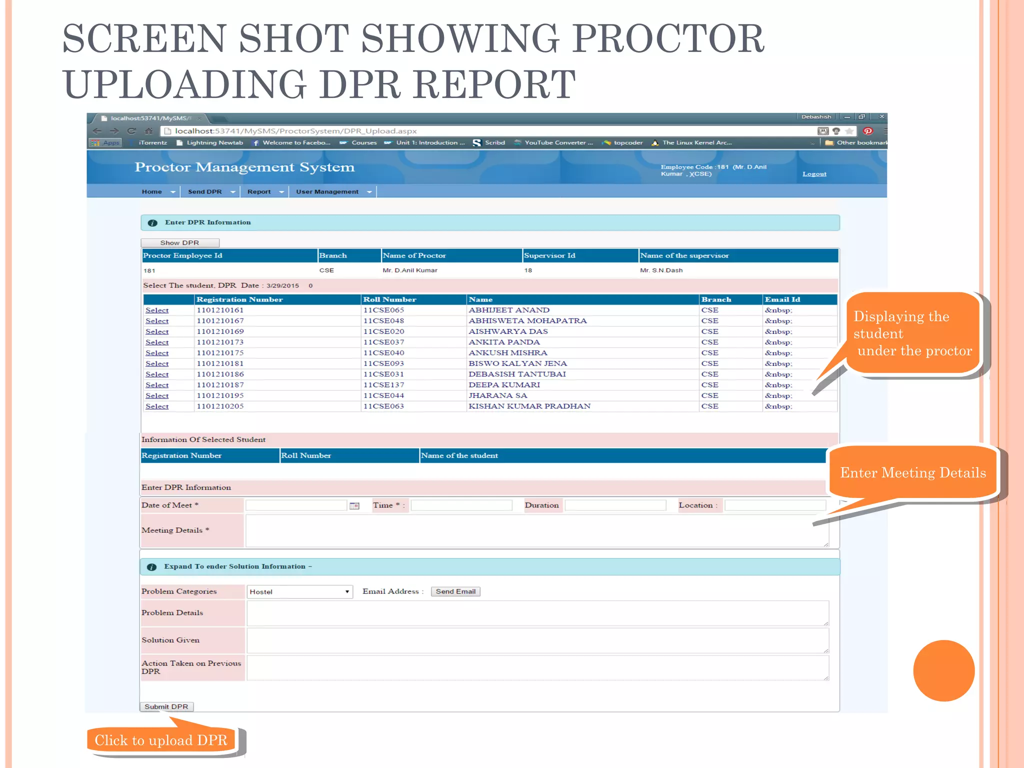 Proctor Management System | PPT
