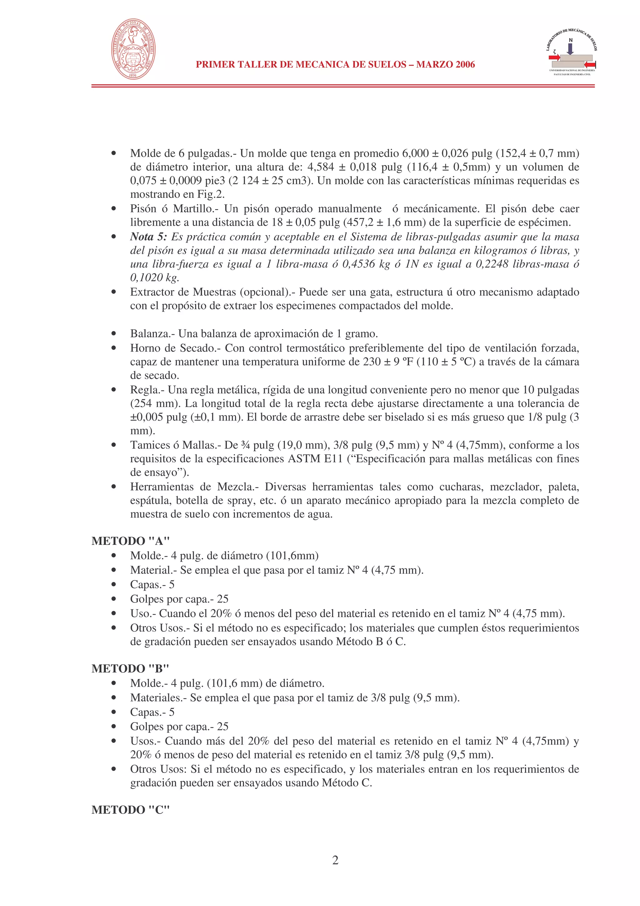 Proctor modificado - ASTM D-1557. | PDF