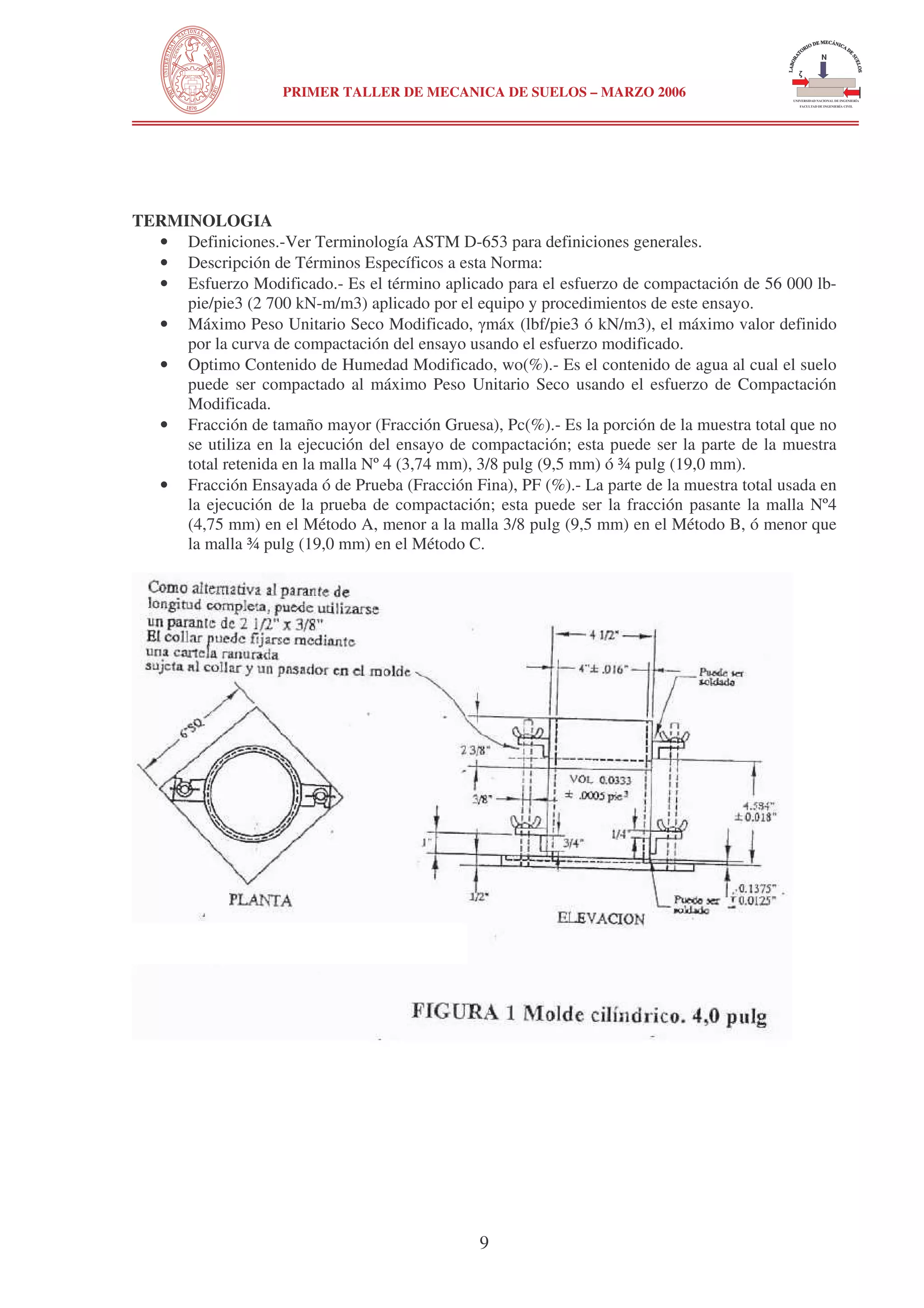 Proctor modificado - ASTM D-1557. | PDF