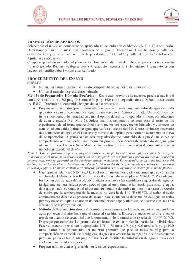 Proctor modificado - ASTM D-1557. | PDF