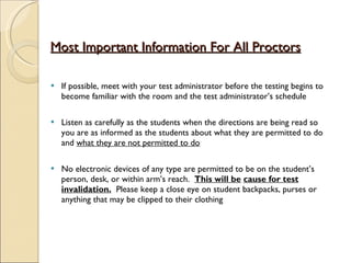 Proctor Training for Non-Employees | PPT