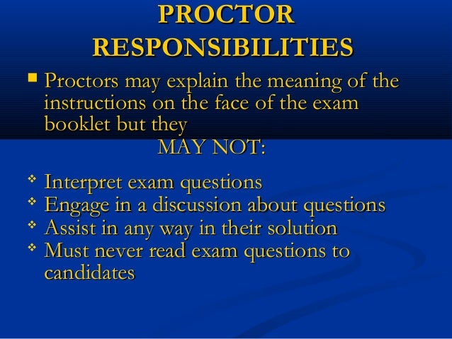 Proctor Training