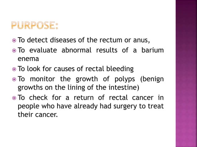 Proctoscopy | PPTX | Digestive Disorders | Diseases and Conditions