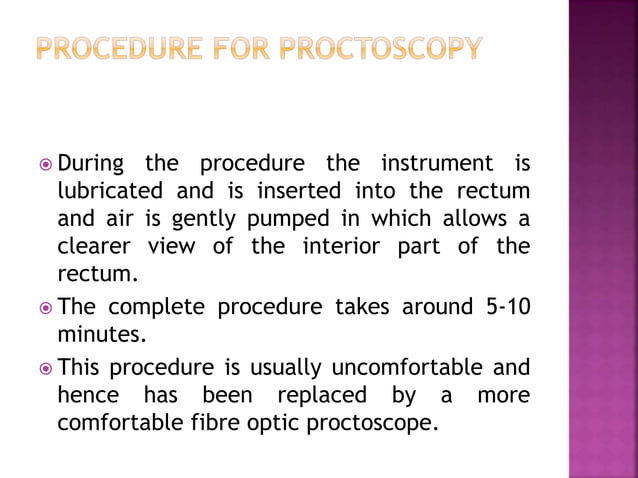 Proctoscopy