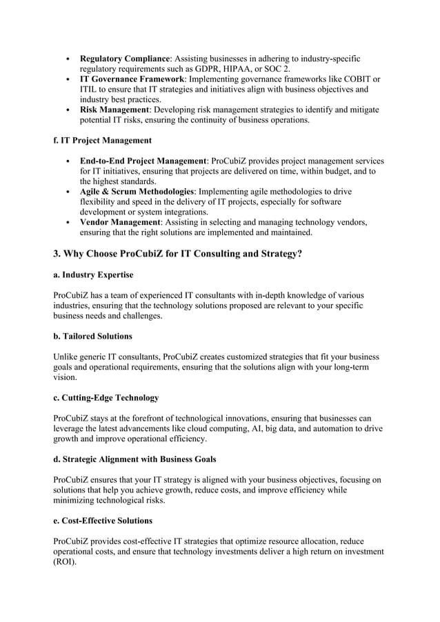 "PROCUBIZ Digital Solution: Empowering Businesses Through Expert ...