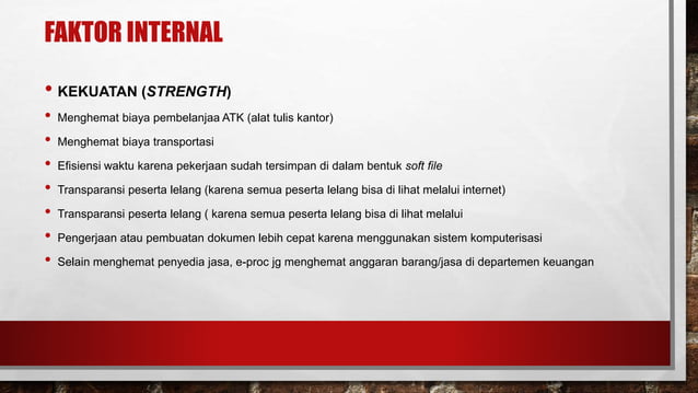 Analisa SWOT : Procurement | PPTX