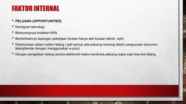 Analisa SWOT : Procurement | PPTX