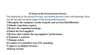 Procurement.pptx material management notes | PPTX