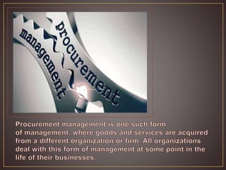 Procurement & Strategic Sourcing by ankit ranjan | PPTX