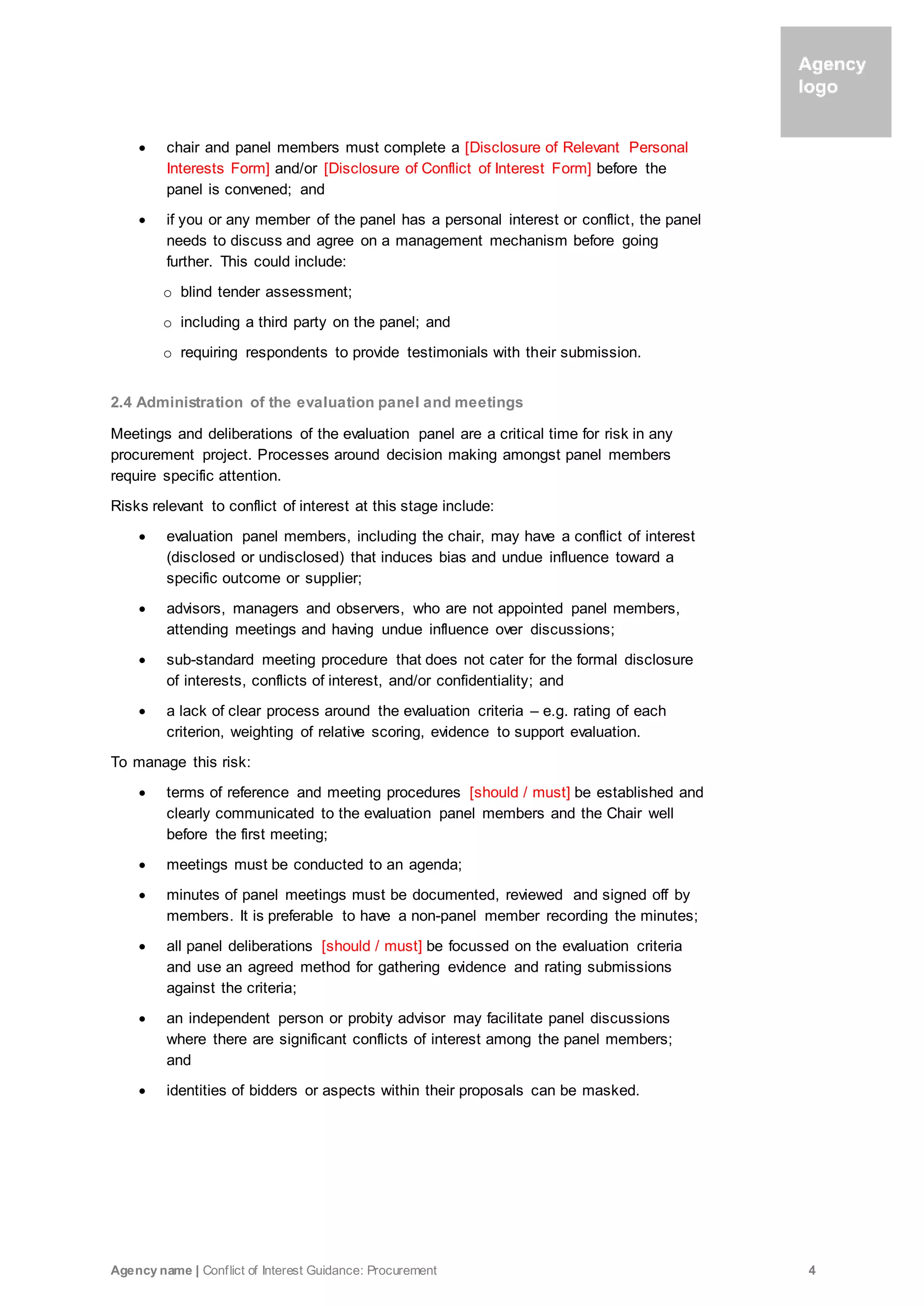 Procurement -conflict_of_interest_guidance_-_template | DOCX