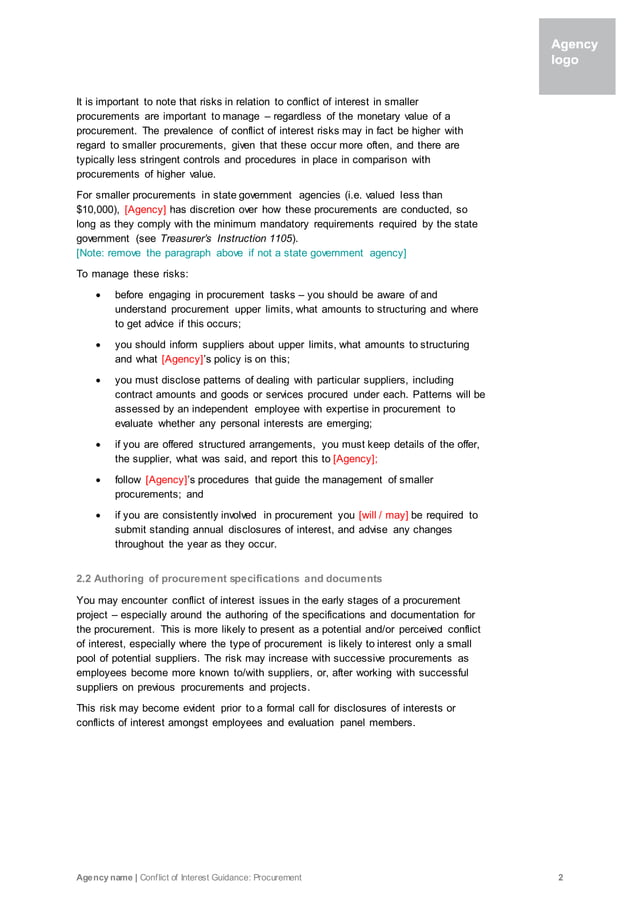 Procurement -conflict_of_interest_guidance_-_template | PDF