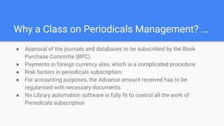 Procurement and management of periodical resources | PDF