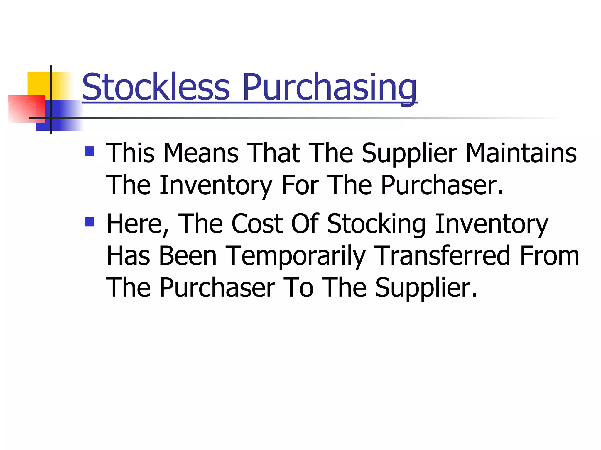 Procurement And Materials Management | PPT