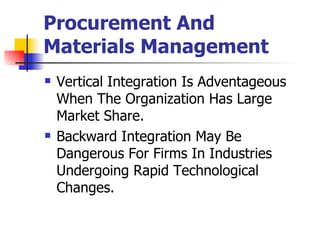 Procurement And Materials Management | PPT