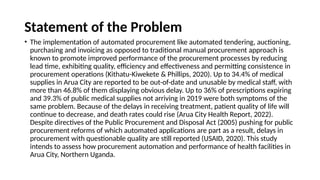 PROCUREMENT AUTOMATION AND PERFORMANCE OF PUBLIC HEALTH FACILITIES.pptx