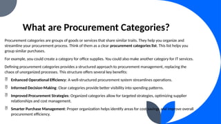 Procurement categories worldwide and India | PPTX