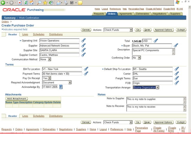 Procurement Oracle Ebs Procurement Ppt Doc Ppt