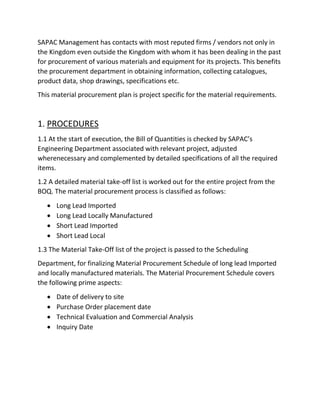 Project procurement Management final report.docx | Business | Business ...