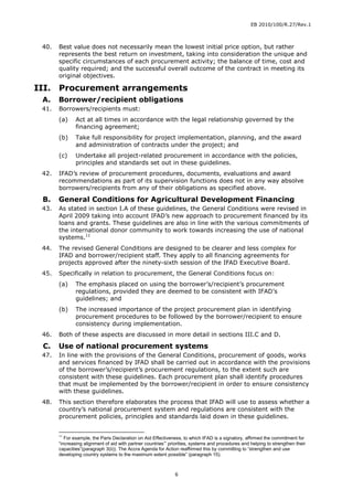 IFAD Project Procurement guidelines 2011 | PDF